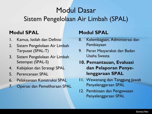 Sistem Pengelolaan Air Limbah Sistem Setempat (SPAL) – Pemantauan ...