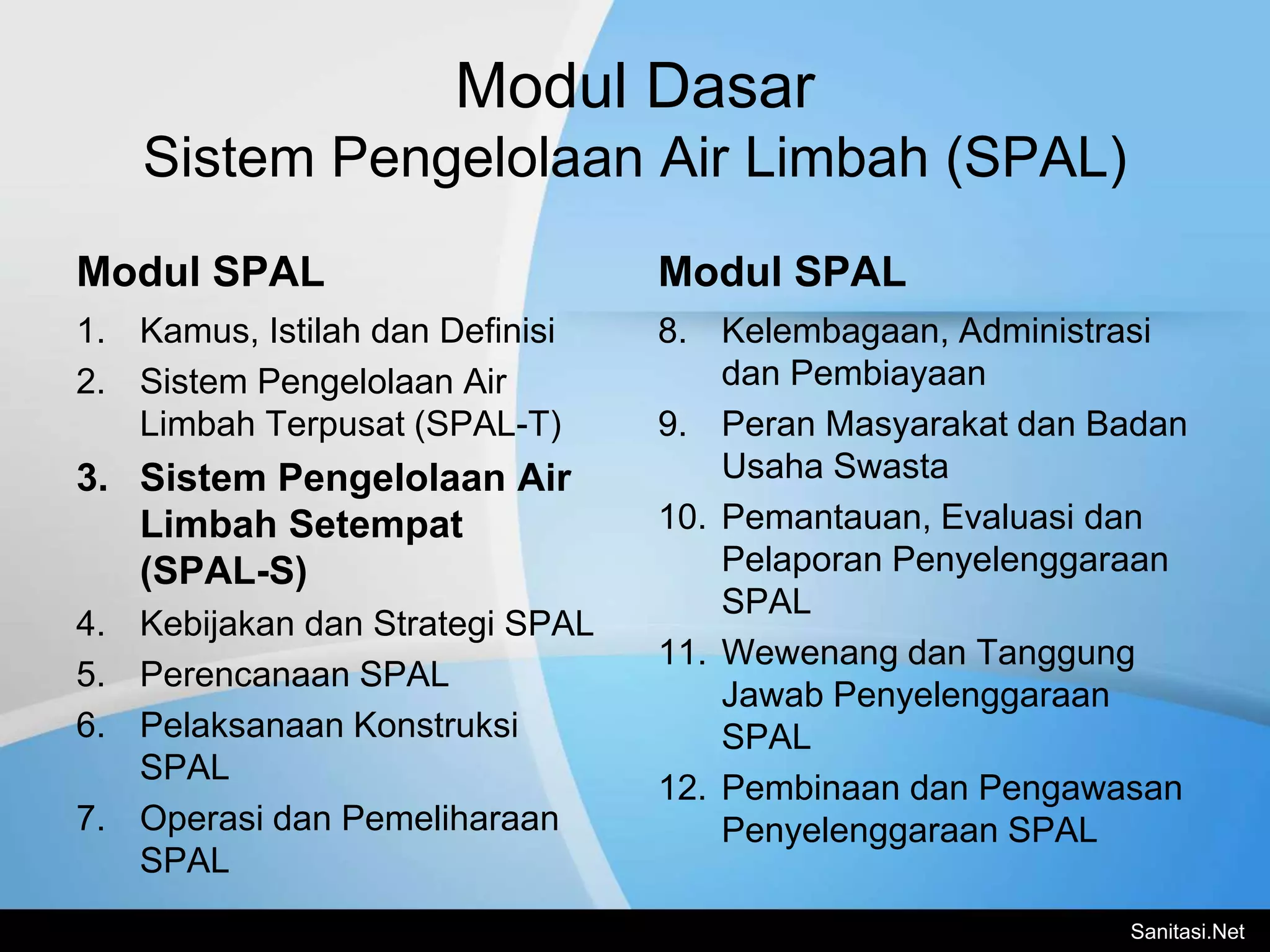 Sistem Pengelolaan Air Limbah Sistem Setempat (SPAL) - Sistem Setempat ...