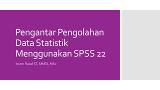 Pengantar spss | PPTX