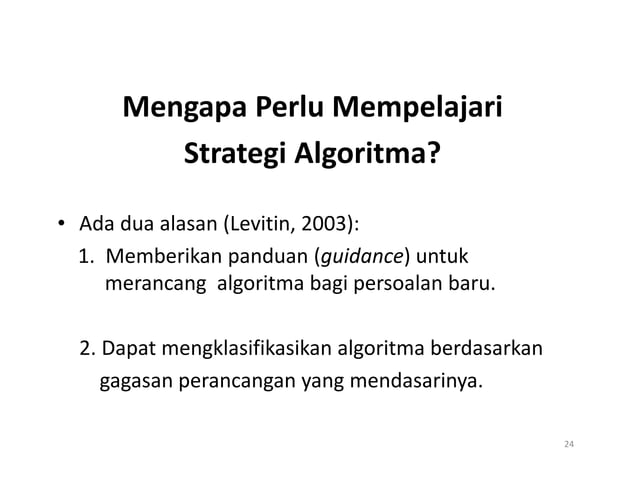 Pengantar strategi algoritma (2015) | PDF