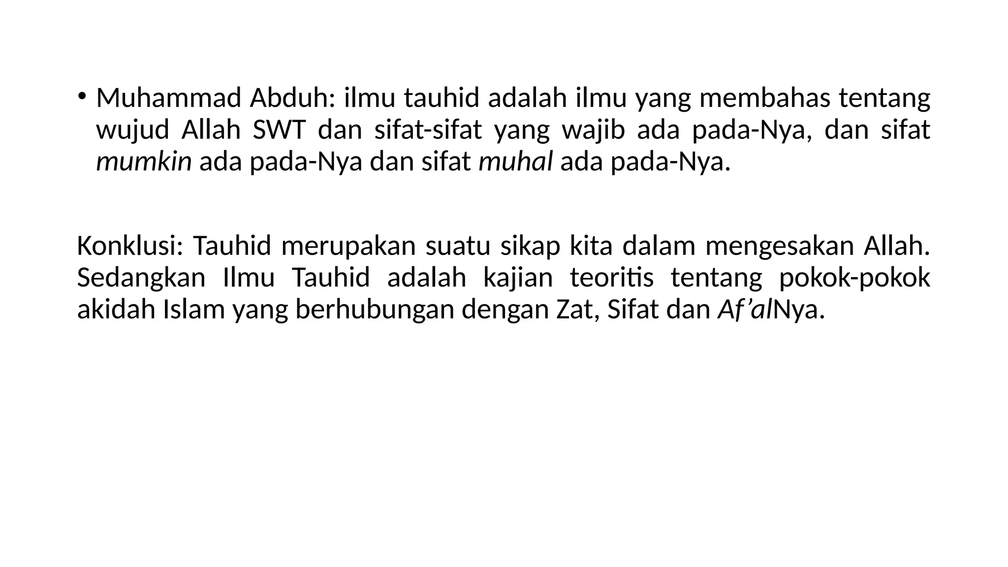 Presentasi powerpoint tentang Pengantar Tauhid.ppt