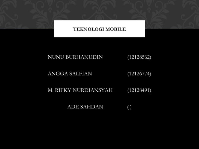 Pengantar teknologi mobile | PPT