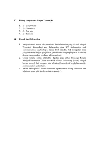 Pengantar telematika | PDF