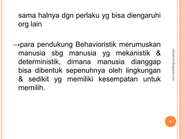 Pengantar & teori aliran behaviorisme | PPT