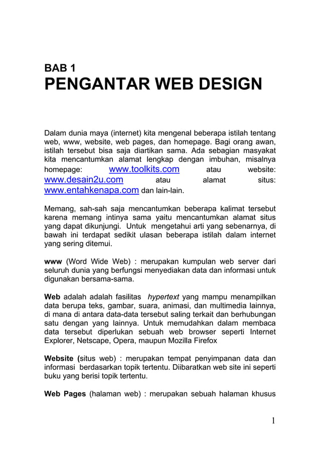 Pengantar web design | PDF