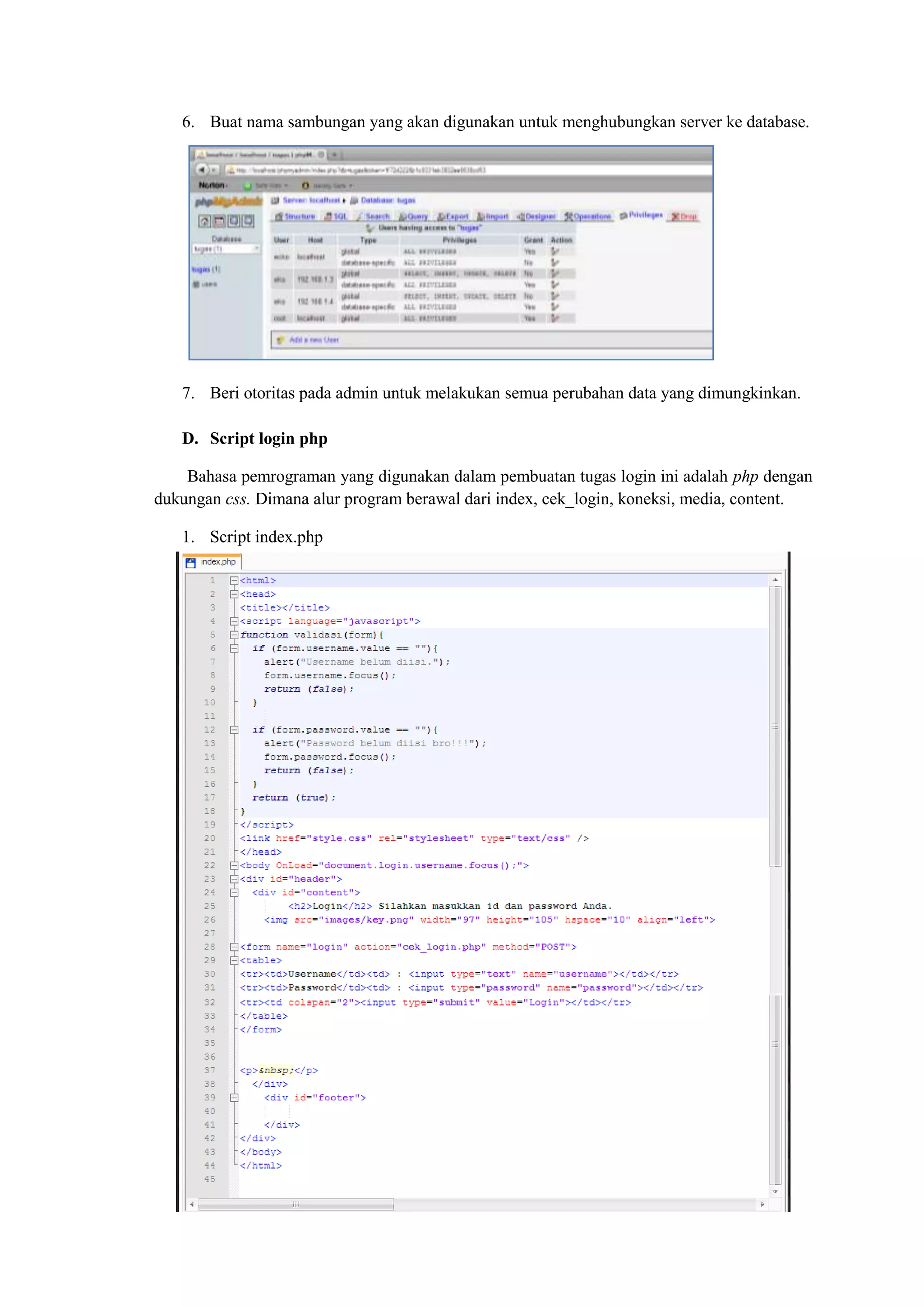 Pengaplikasian halaman Log-in berbasis MySQL | PDF