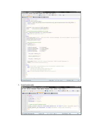 Pengaplikasian halaman Log-in berbasis MySQL | PDF