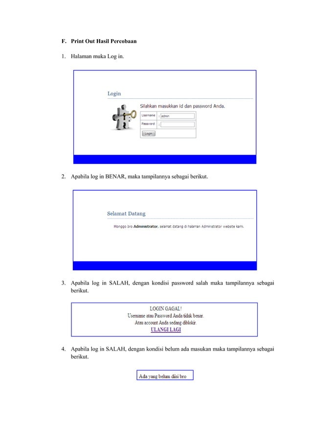 Pengaplikasian halaman Log-in berbasis MySQL | PDF