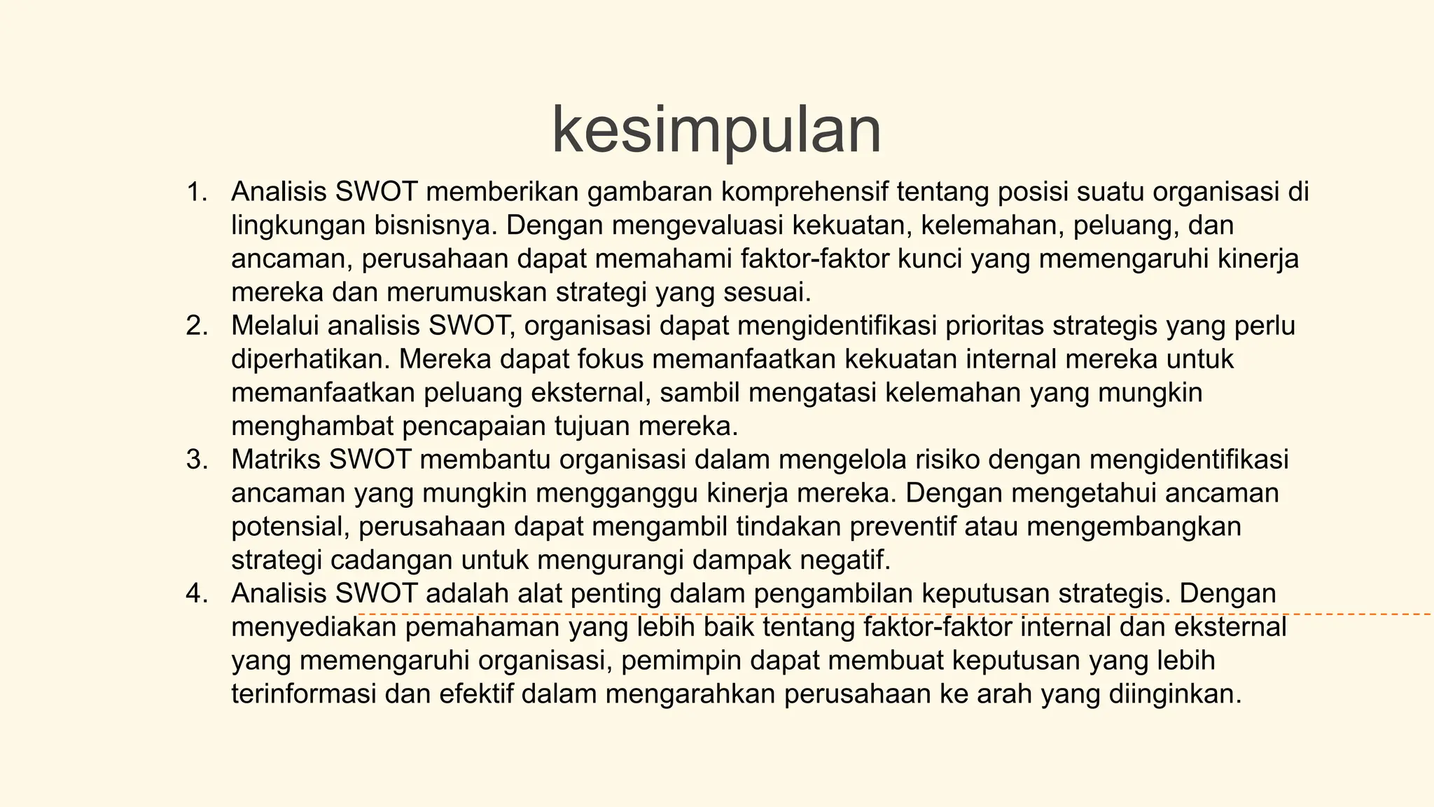 Pengaplikasian Matrix SWOT_KLP.3_Manajemen Strategik.pptx