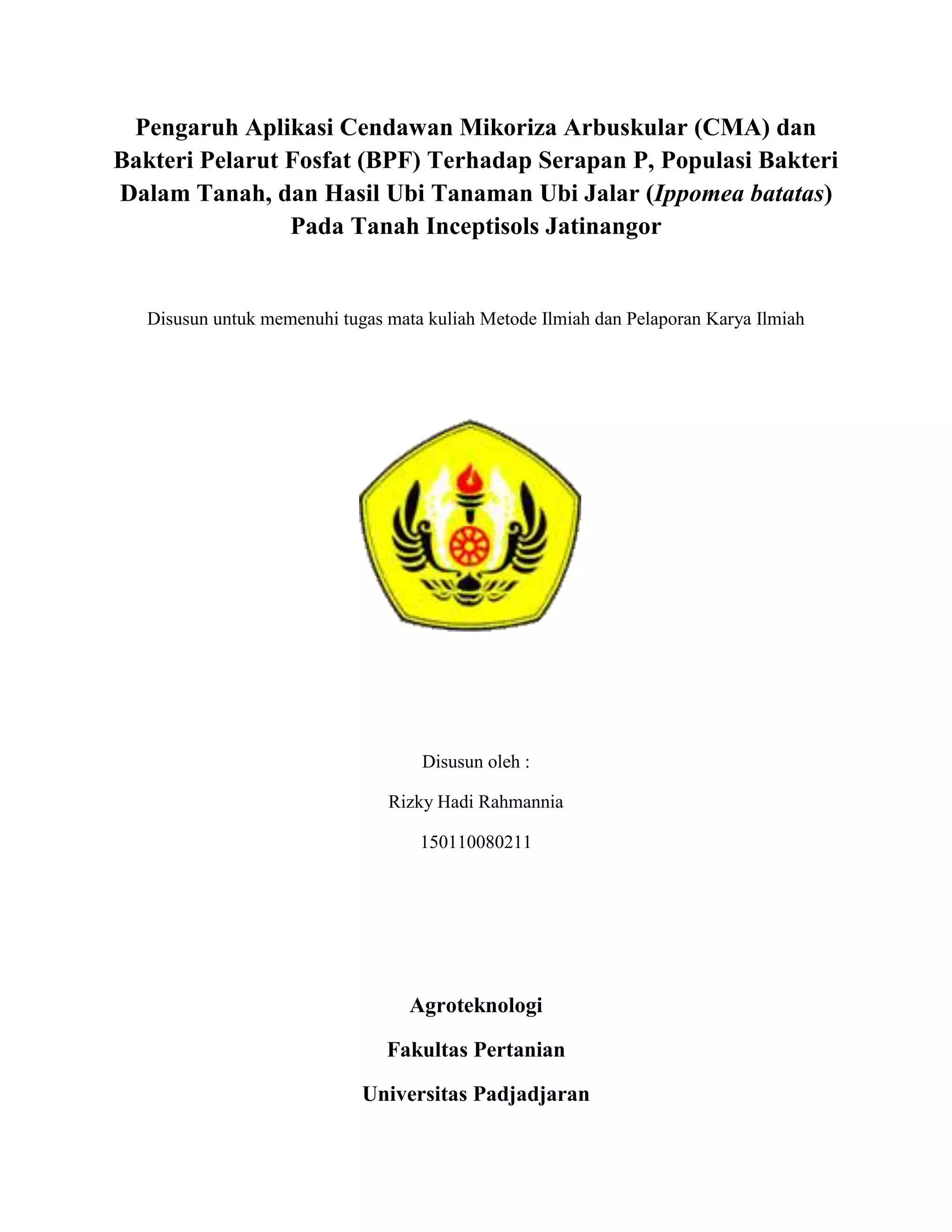 Pengaruh aplikasi cendawan mikoriza arbuskular | PDF Pengaruh aplikasi cendawan mikoriza arbuskular | PDF