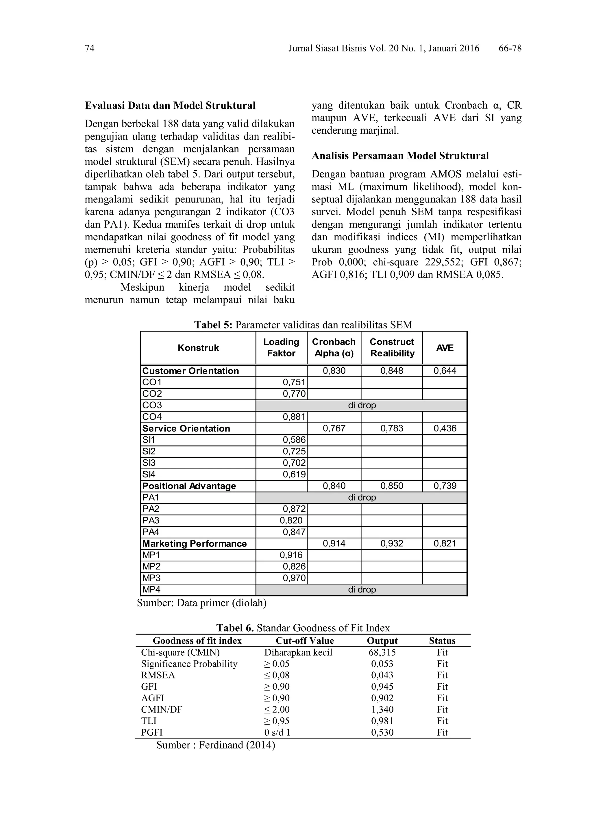 Pengaruh inovasi layanan dan keunggulan posisional pada kinerja pemasaran | PDF
