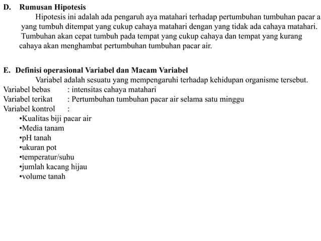 Pengaruh Intensitas Cahaya Matahari Terhadap Tumbuhan Pacar Air
