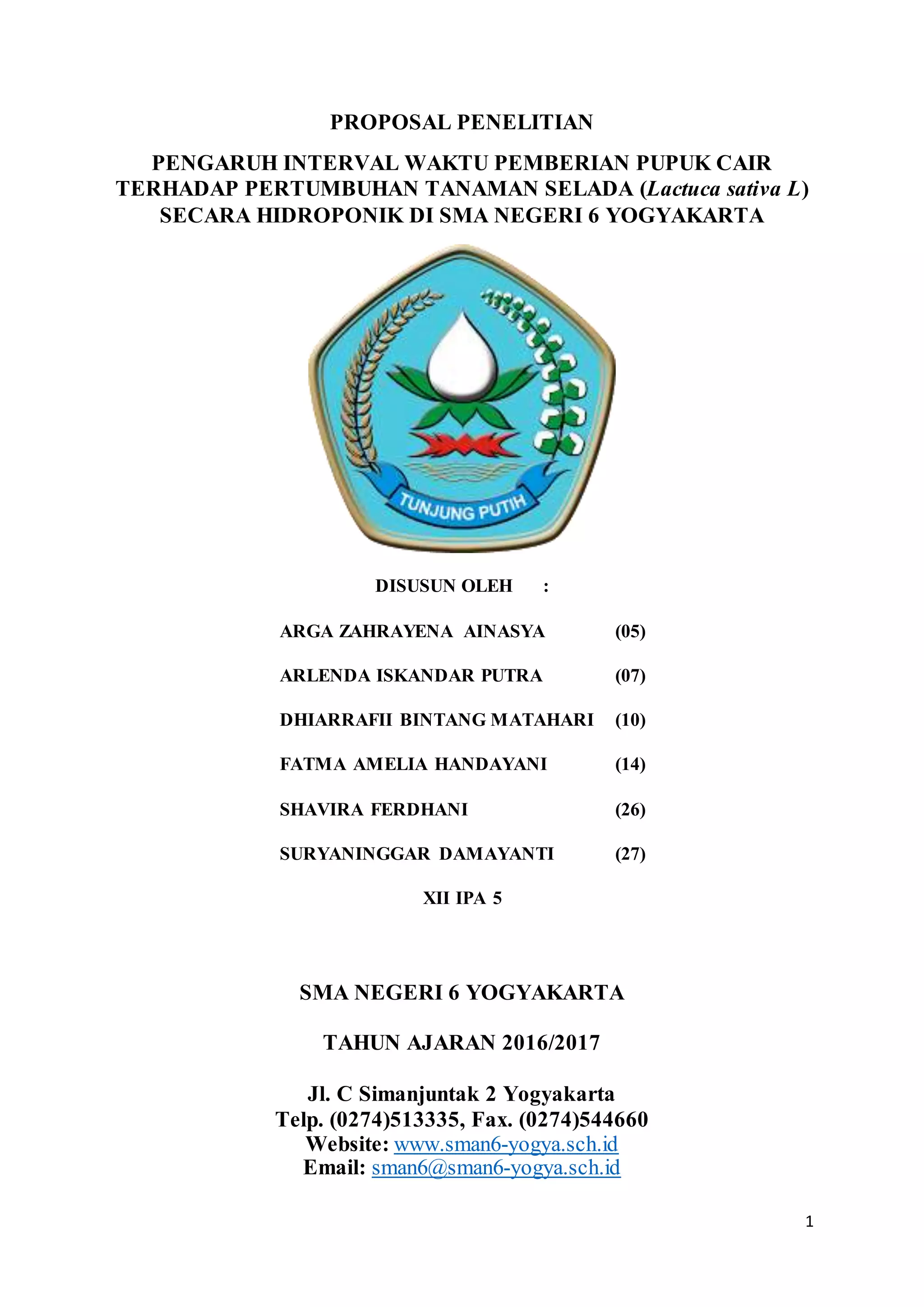 Proposal Penelitian Pengaruh Interval Waktu Pemberian Pupuk Cair ... Proposal Penelitian Pengaruh Interval Waktu Pemberian Pupuk Cair ...