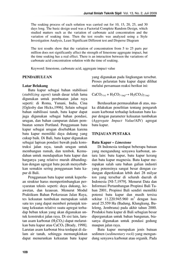 Pengaruh kadar h2 co3 | PDF