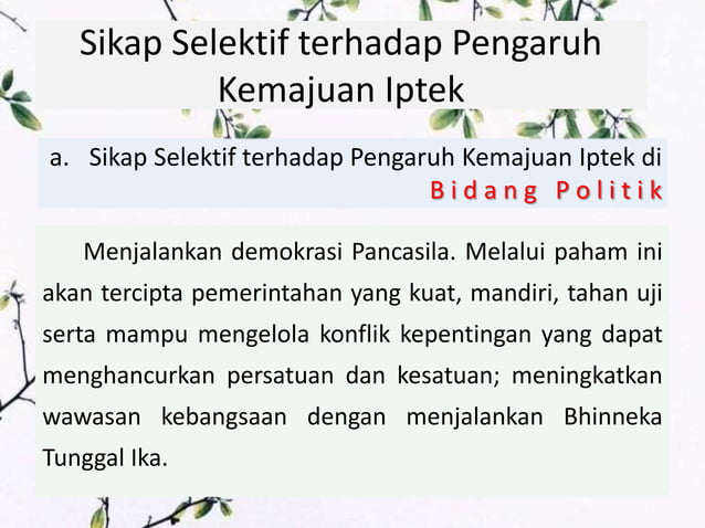 Pengaruh Kemajuan Iptek Terhadap Negara Kesatuan Republik Indonesia Ppt