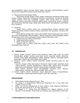 Pengaruh malaria slma kehamilan | PDF