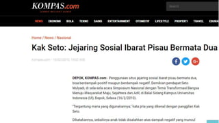Pengaruh media sosial sebagai pemicu penyimpangan fitrah seksualitas | PPTX