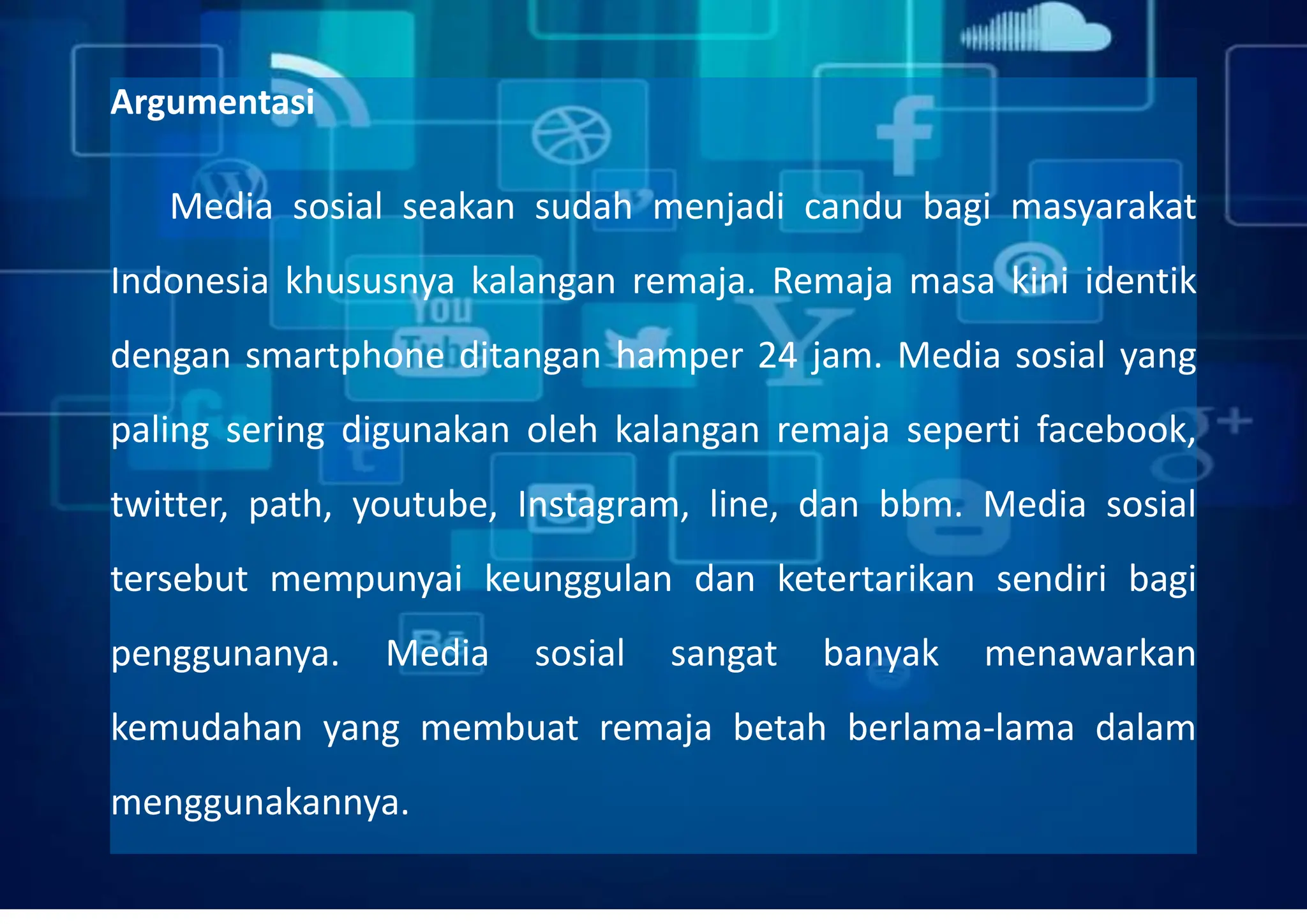 Pengaruh media sosial bagi kalangan remaja | PPT