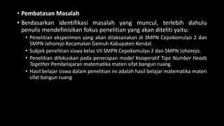 Pengaruh Model Pembelajaran Kooperatif Tipe Number Heads Together.pptx