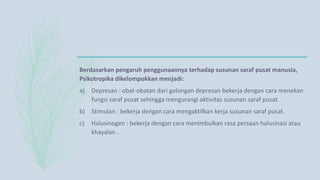 Pengaruh narkotika dan psikotropika pada sistem koordinasi | PPTX