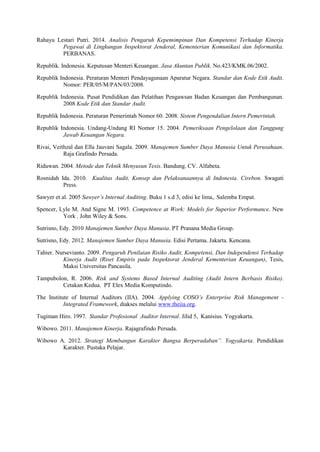 Pengaruh penilaian risiko, kompetensi dan independensi terhadap kualitas hasiil audit | PDF
