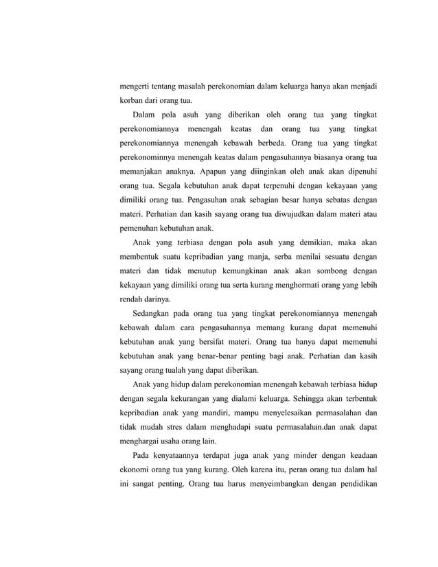 Pengaruh pola asuh orang tua terhadap pembentukan kepribadian anak | DOCX