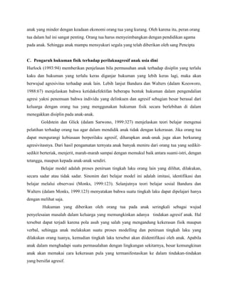 Pengaruh pola asuh orang tua yang bekerja dan yang tidak bekerja terhadap pembentukan ...