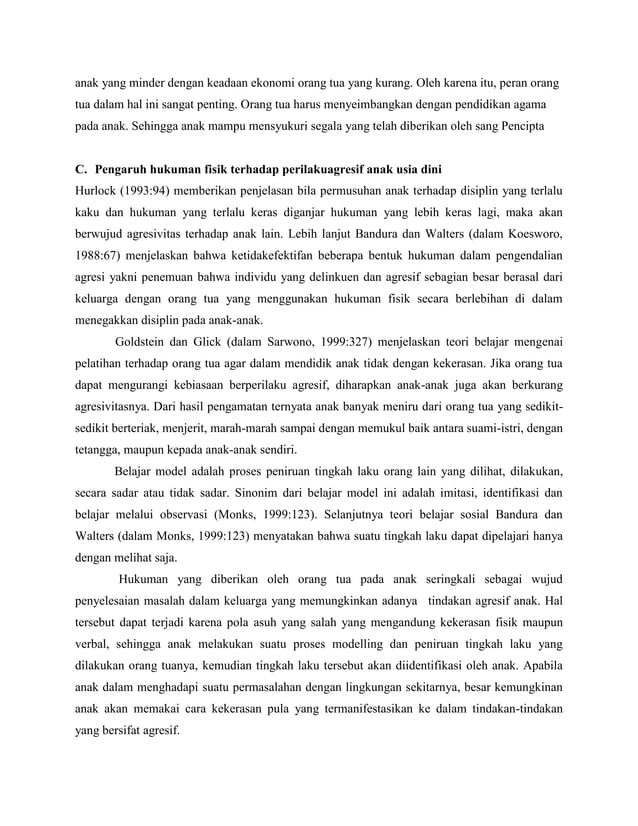 Pengaruh pola asuh orang tua yang bekerja dan yang tidak bekerja terhadap pembentukan ...