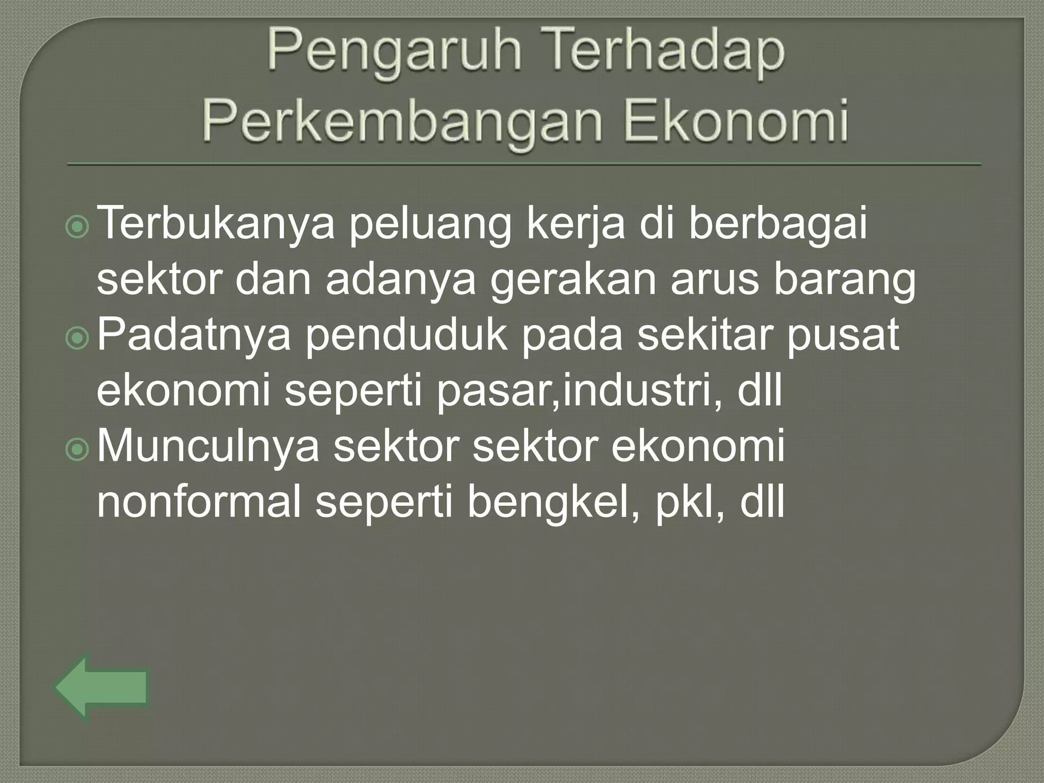 Pengaruh pusat pertumbuhan | PPT