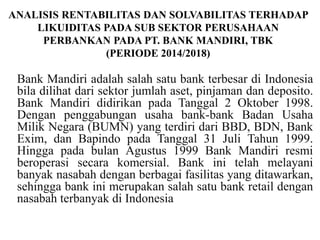 Analisis rentabilitas dan solvabilitas | PPTX