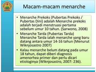 Pengaruh status gizi dengan menarche | PPTX