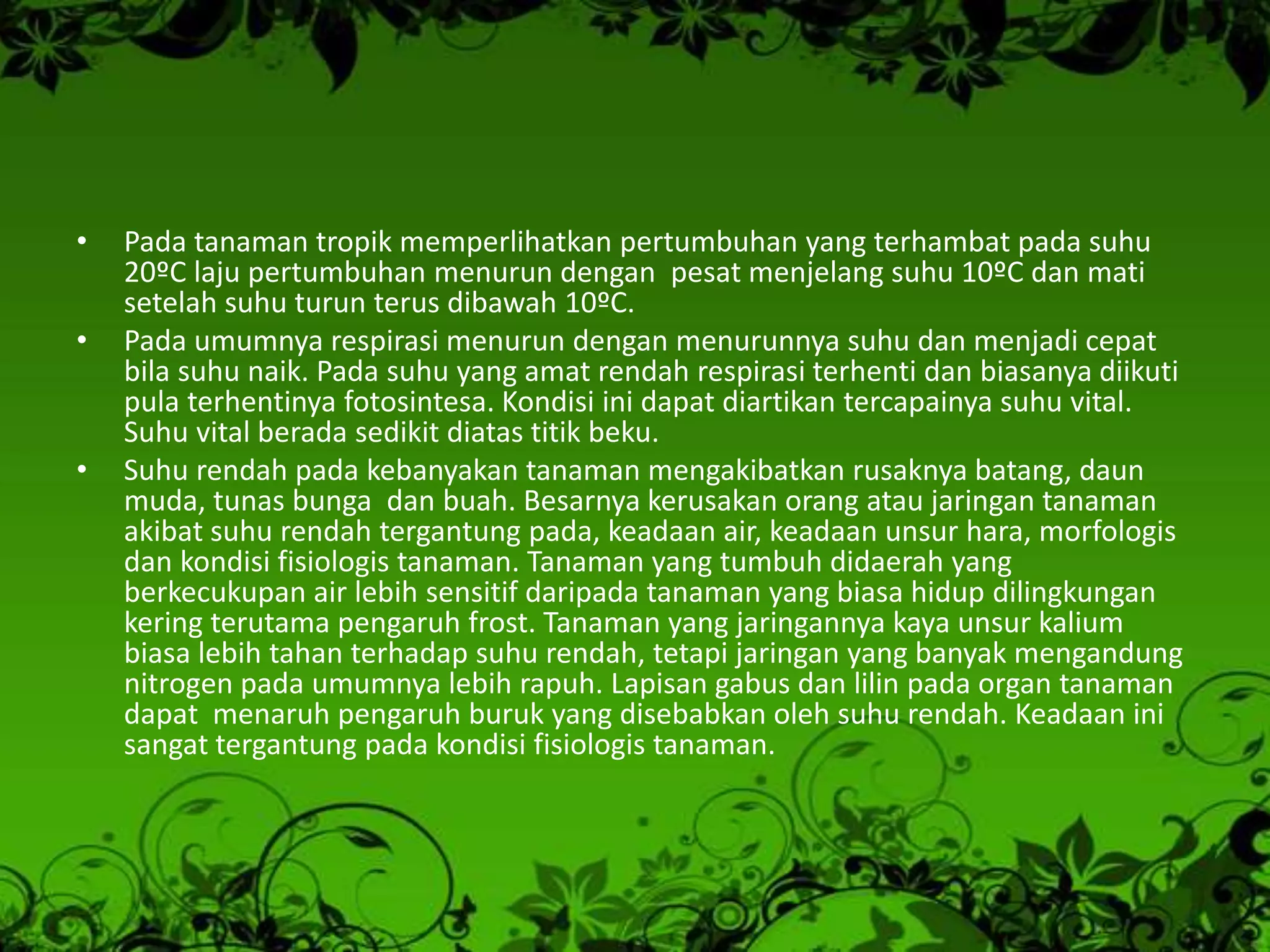 Pengaruh suhu dan matahari terhadap tumbuhan | PPTX Pengaruh suhu dan matahari terhadap tumbuhan | PPTX