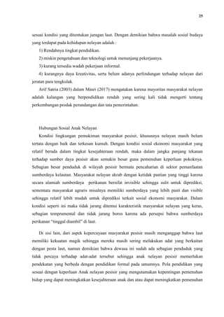 PENGARUH TINGKAT PENDIDIKAN TERHADAP PERILAKU LINGKUNGAN NELAYAN DI WILAYAH PESISIR PANTAI BARAT ...