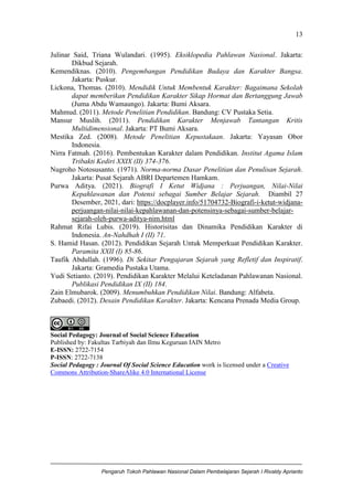 Pengaruh Tokoh Pahlawan Nasional Dalam Pembelajaran Sejarah Terhadap Pembentukan Pendidikan ...