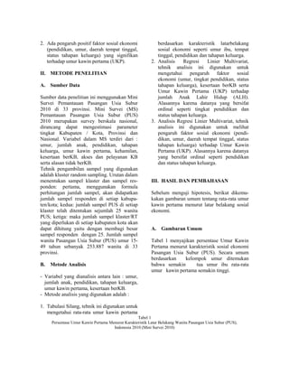 Pengaruh umur kawin pertama edited | DOC