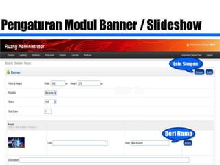 Pengaturan banner slideshow | PPT