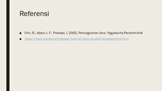 Pengaturan hak akses pada java | PDF