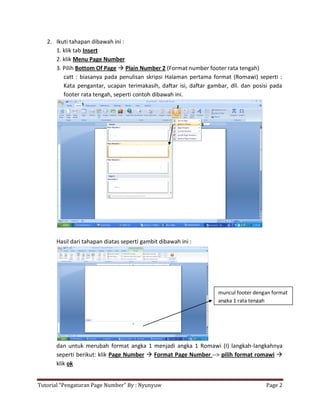 Pengaturan header dan footer | PDF