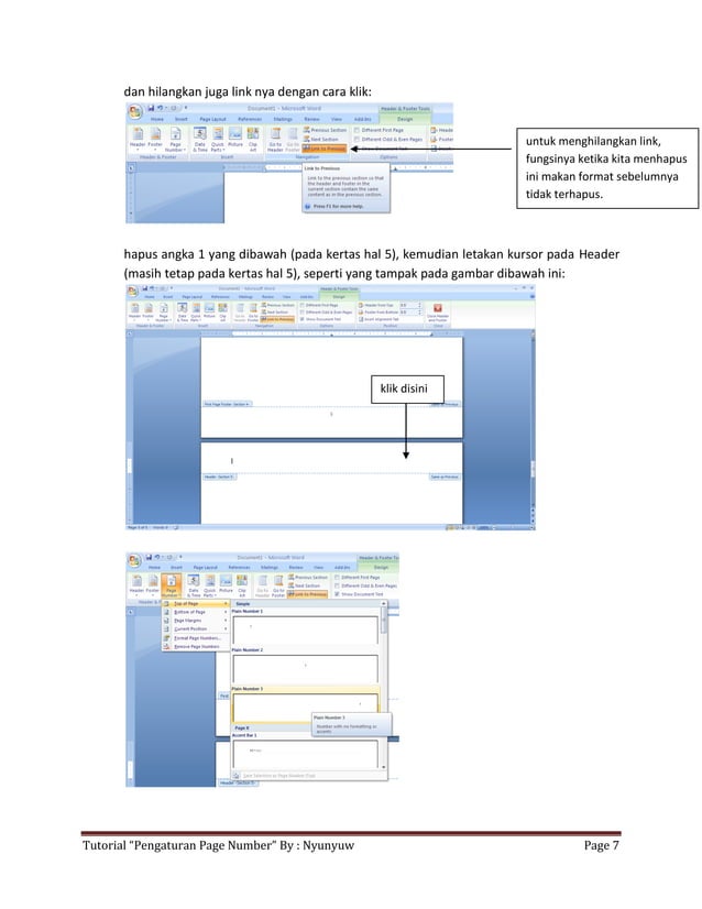 Pengaturan header dan footer | PDF