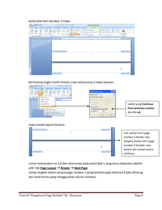 Pengaturan header dan footer | PDF