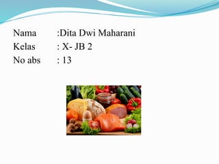 PENGATURAN MAKANAN UNTUK MANULA-Dita Dwi Maharani-JB2.ppt