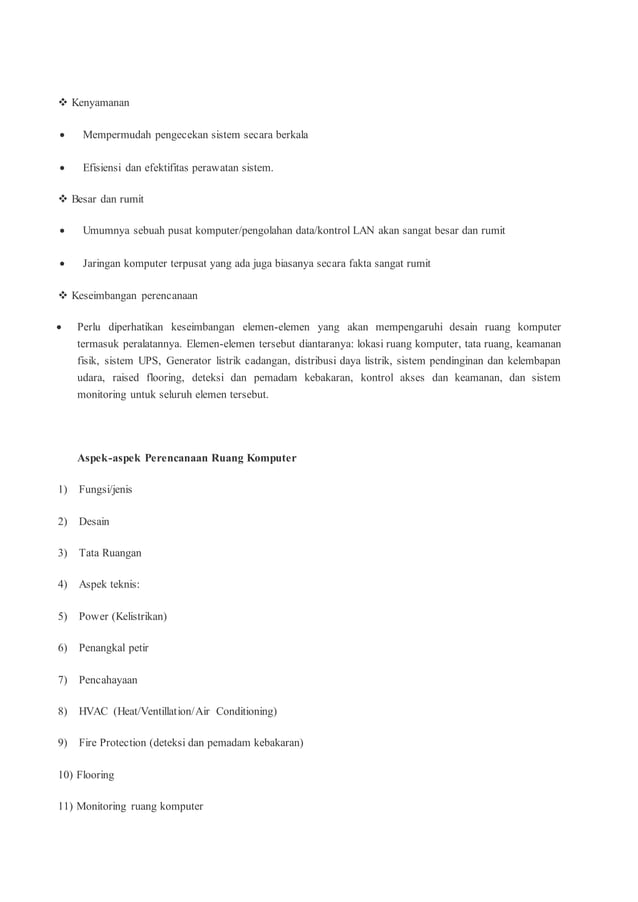 Pengaturan ruang komputer | DOCX