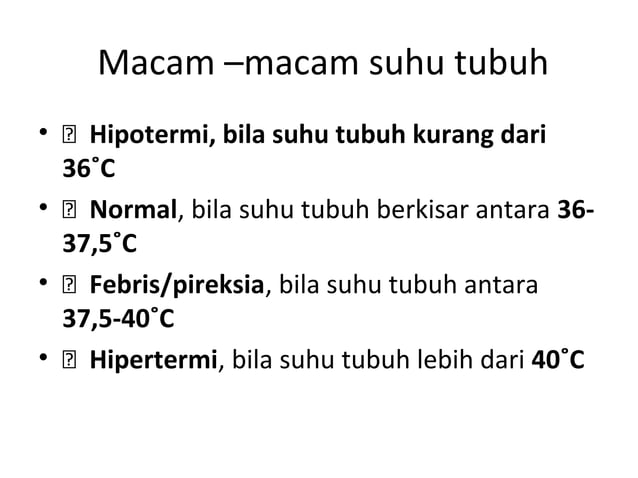 Pengaturan suhu tubuh | PPT