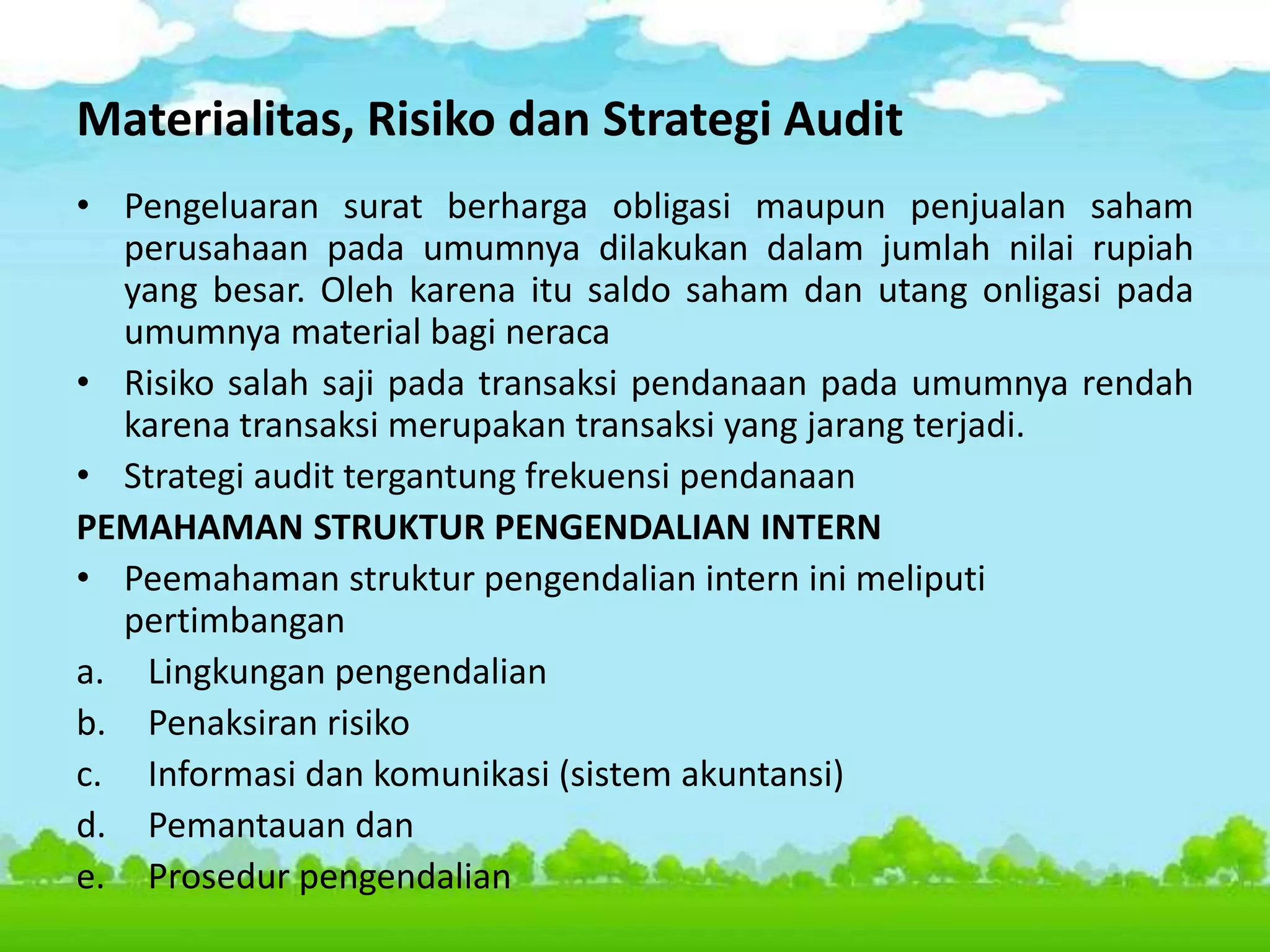 Pengauditan siklus investasi pendanaan | PPTX