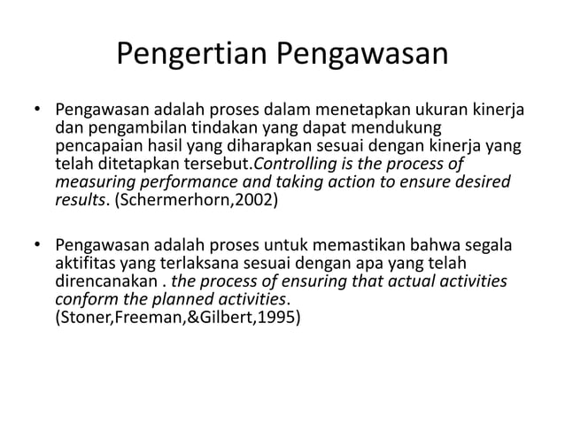 Pengawasan dan pengendalian | PPT