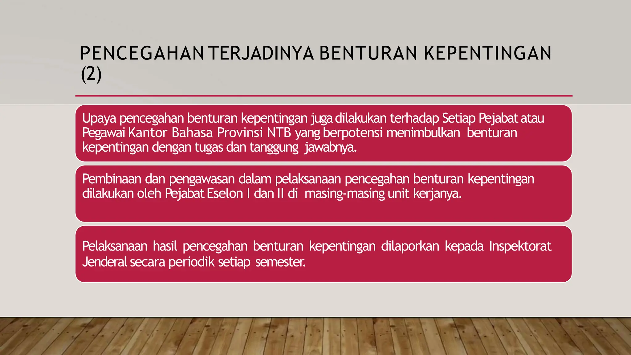 sosialisasi penanganan benturan kepentingan | PPTX