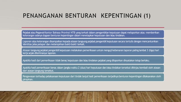 sosialisasi penanganan benturan kepentingan | PPTX