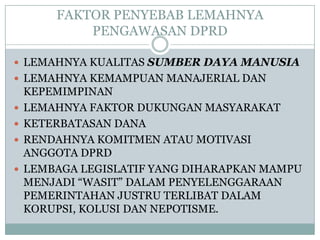 Pengawasan dan Pemeriksaan oleh dprd | PDF