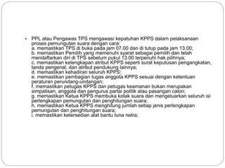 Pengawasan pungut hitung bagi ptps | PPTX
