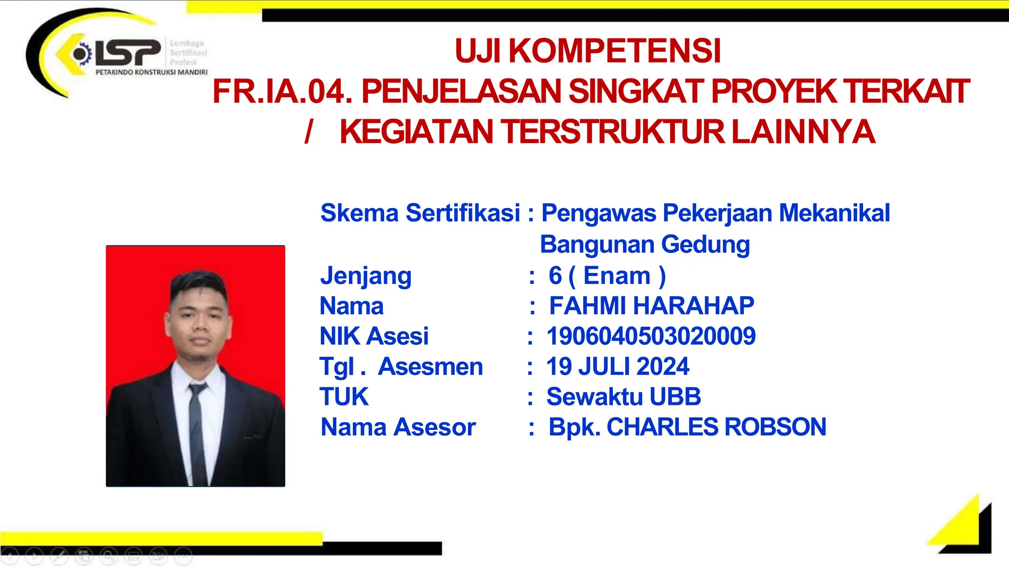 Pengawas Pekerjaan Mekanikal Bangunan Gedung Jenjang 6 UBB (1).pptx